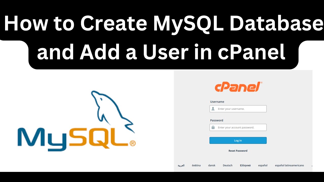 How To Create Mysql Database And Add A User In Cpanel Step By Step 7471