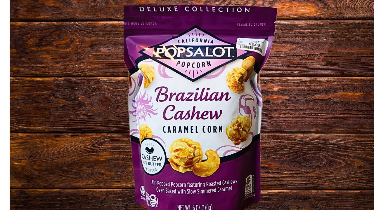 Popsalot | BRAZILIAN CASHEW CARAMEL POPCORN Review - YouTube