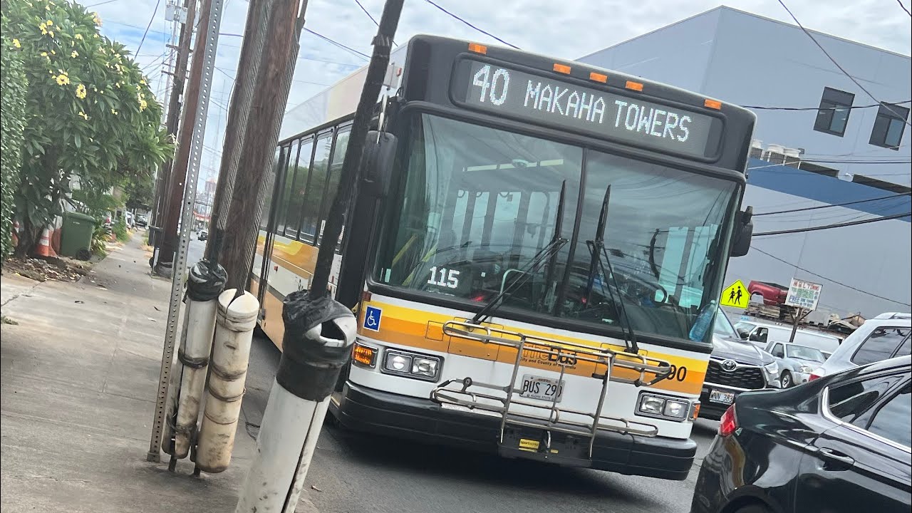 [Oahu] Honolulu Bus #290 Route 40 (rare) - YouTube