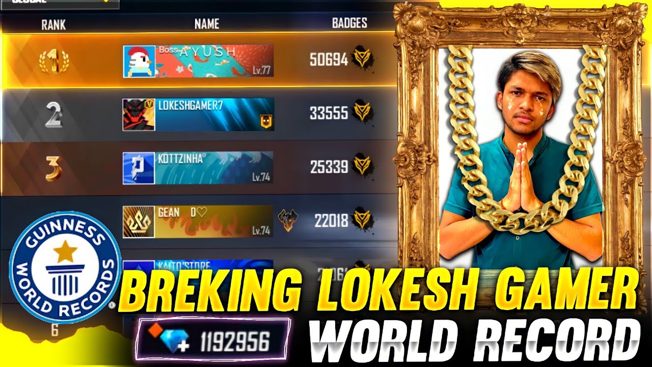 Breaking World Record Of Global Top 1 Badges 😱🔥 - YouTube