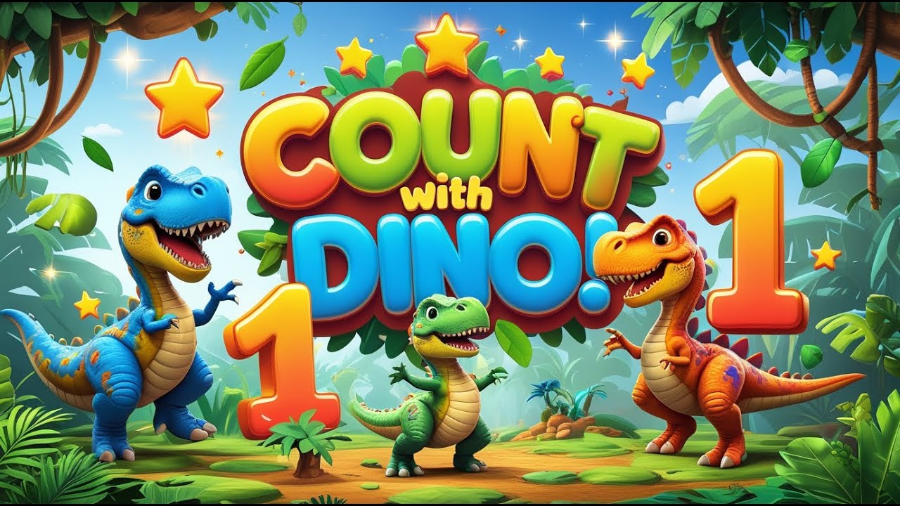 Dino Counting Song | Learn Numbers 1 to 10 with Dancing Dinosaurs ...