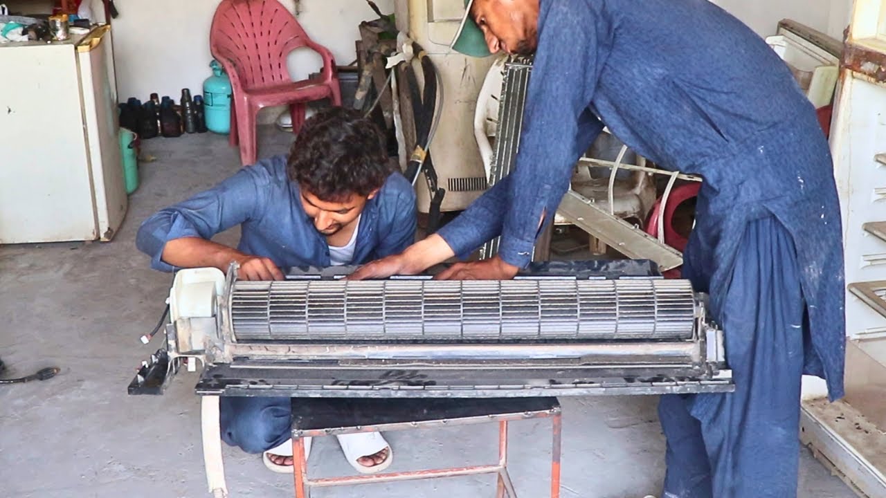 Repairing Faulty Air Conditioner - YouTube
