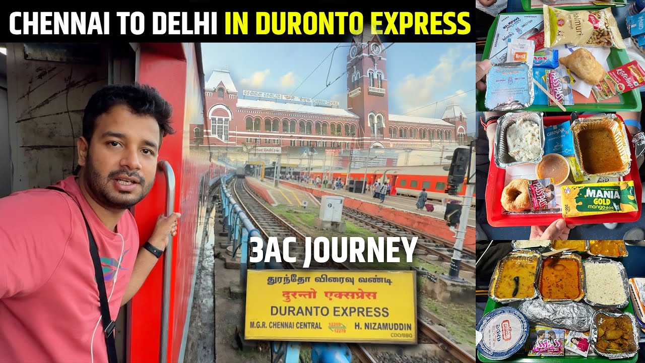 12269 Chennai Nizamuddin duronto Express 3Ac Journey and IRCTC FOOD ...