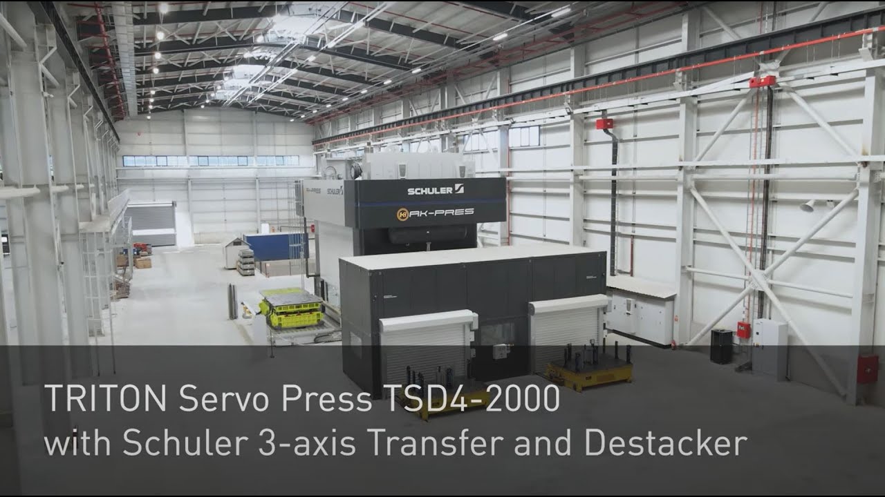 TRITON Servo Press TSD4 2000 With Schuler 3 axis Transfer And Destacker TRITON Servo Press TSD4 2000 With Schuler 3 axis Transfer And Destacker