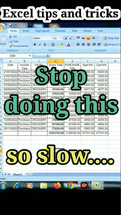 Excel tips and tricks | excel shorts #shorts #shortsvideo #excel #excelshorts #500subs @YouTube ...