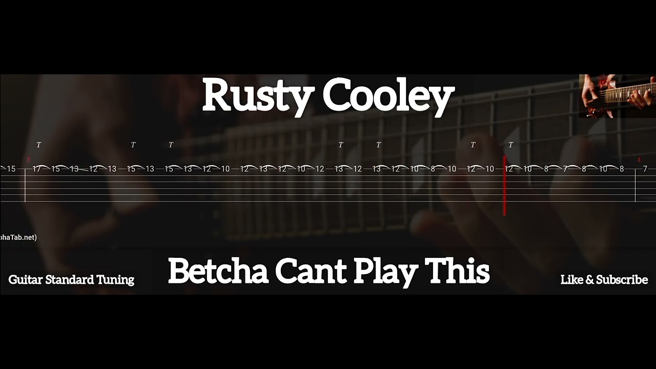 Rusty Cooley - Betcha Can't Play This ( Tab Guitar ) - YouTube