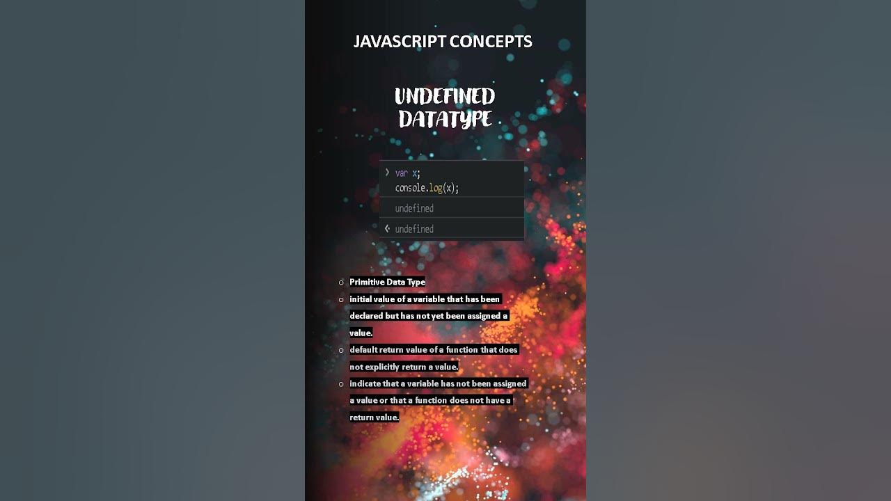 Undefined DataType | Javascript Concepts - YouTube