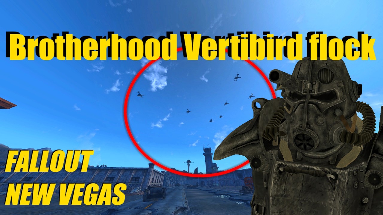 Fallout : Tv Series BOS Vertibird Flock in the game - YouTube