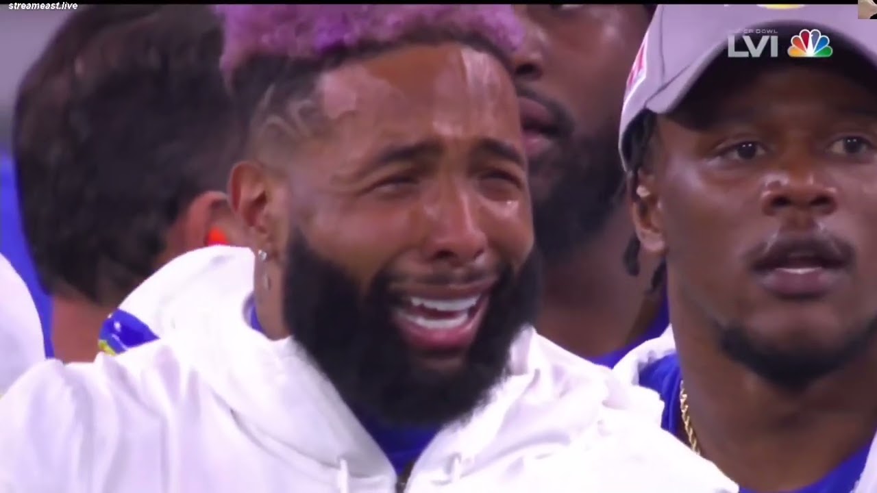 OBJ CRYING AFTER RAMS WIN SUPERBOWL | Rams vs Bengals FEBRUARY 13th ...