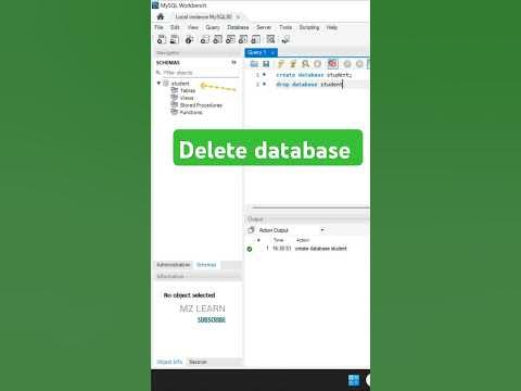 Delete database in SQL #tamil #databasesetup #delete #sql #mysql #query #table #oracle #dbms # ...