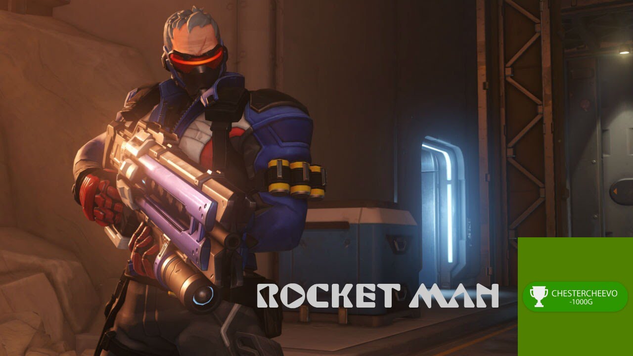 Overwatch "Rocket Man" Achievement with Soldier 76 - YouTube