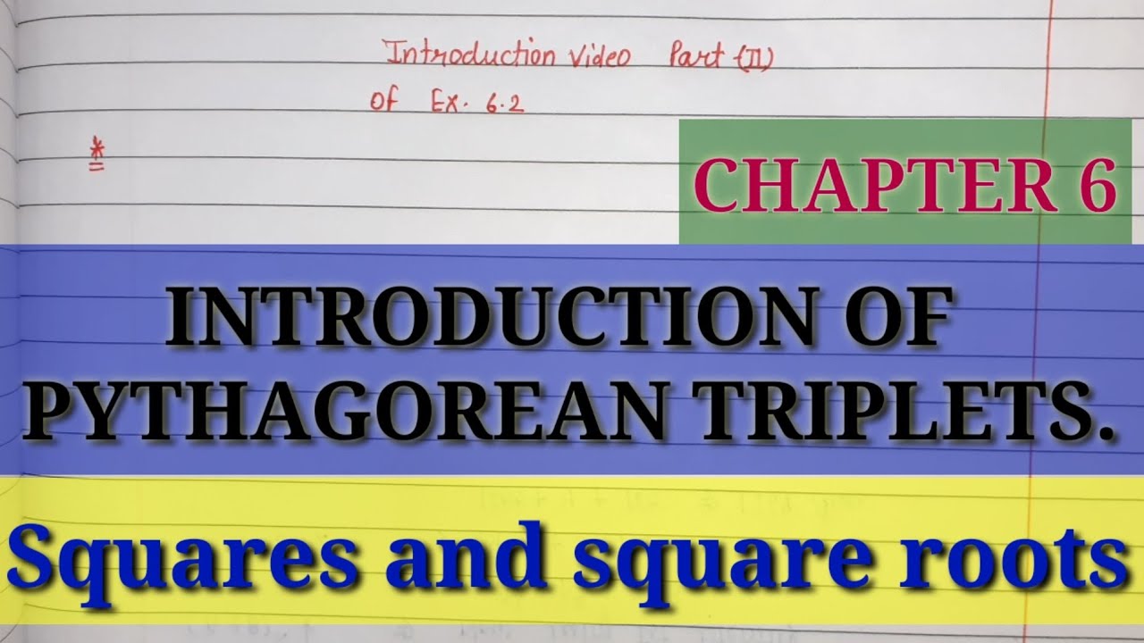 Pythagorean triplet | Class 8 maths chapter 6 | Squares & square roots ...