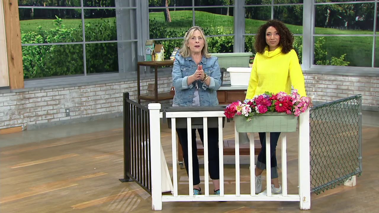 Apollo Export 24" Rattan Adjustable Railing Planter on QVC - YouTube