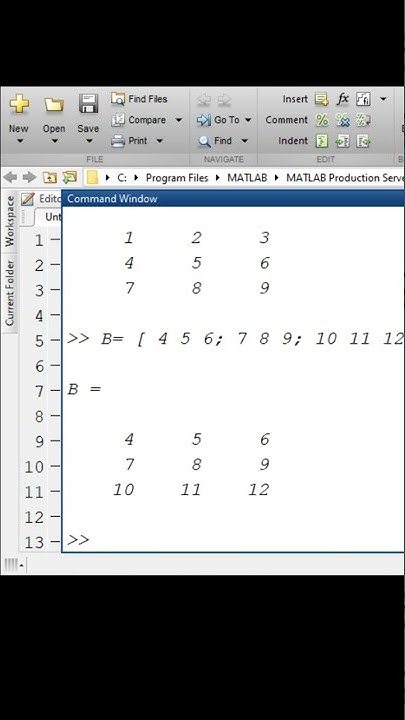 Basic matrix operations in matlab #shorts - YouTube