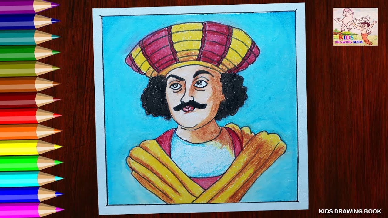 KIDS DRAWING BOOK!EASY RAJA RAMMOHAN ROY DRAWING FOR KIDS! STEP BY STEP ...