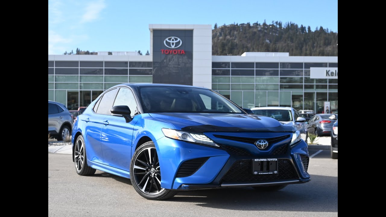 Blue 2018 Toyota Camry XSE Walkaround - Kelowna Toyota - YouTube