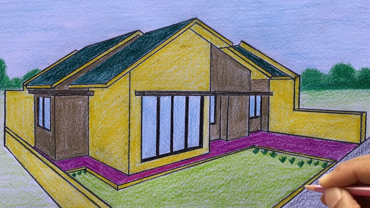 How to Draw a House in Two-Point Perspective: Step by Step - YouTube