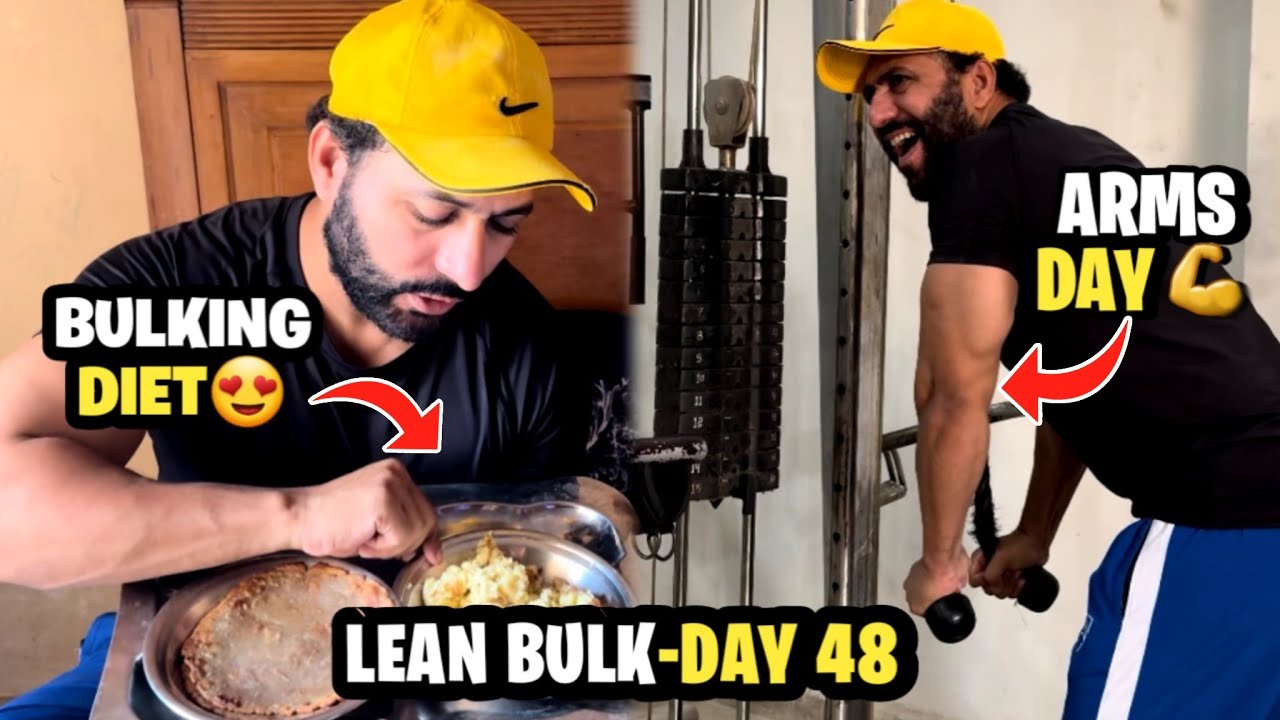 Natural Bodybuilding Lean Bulk Day 48 - Arms Day - Arms Workout ...