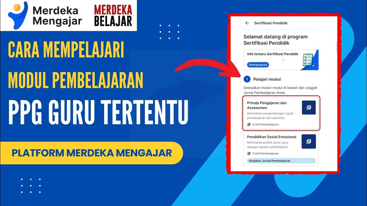 Cara Mempelajari Modul Pembelajaran Sertifikasi Pendidik di PMM - PPG ...