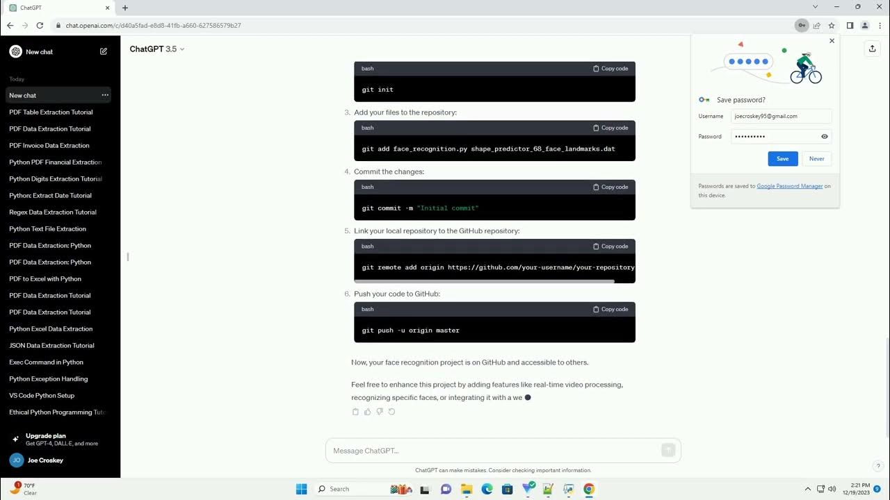face recognition python project github - YouTube