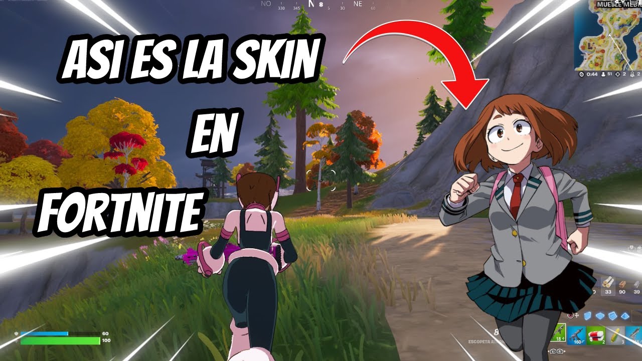 FORTNITE X BOKU NO HERO ACADEMIA ( URARAKA OCHACO SKIN ) HIGHLIGHTS ...