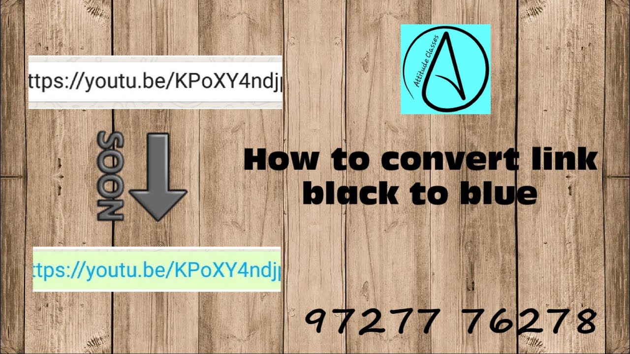 How To Convert Link Black To Blue YouTube How To Convert Link Black To Blue YouTube