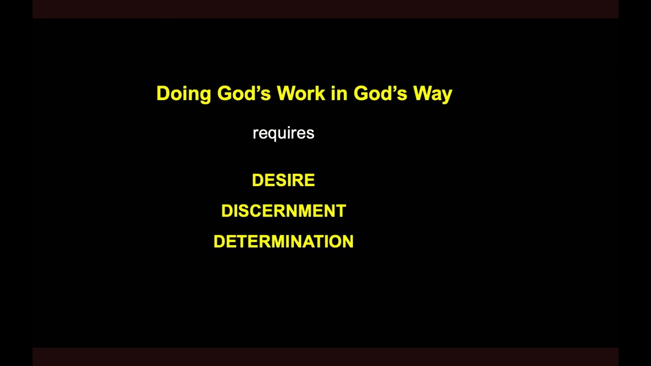Doing God's Work God's Way (3 Nov 2024) - YouTube