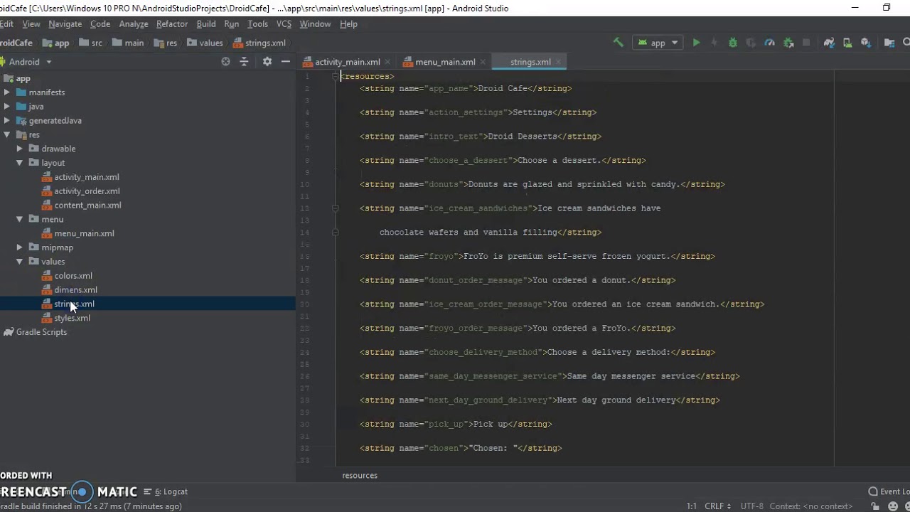 Tutorial Membuat Droid Cafe di Android Studio - YouTube