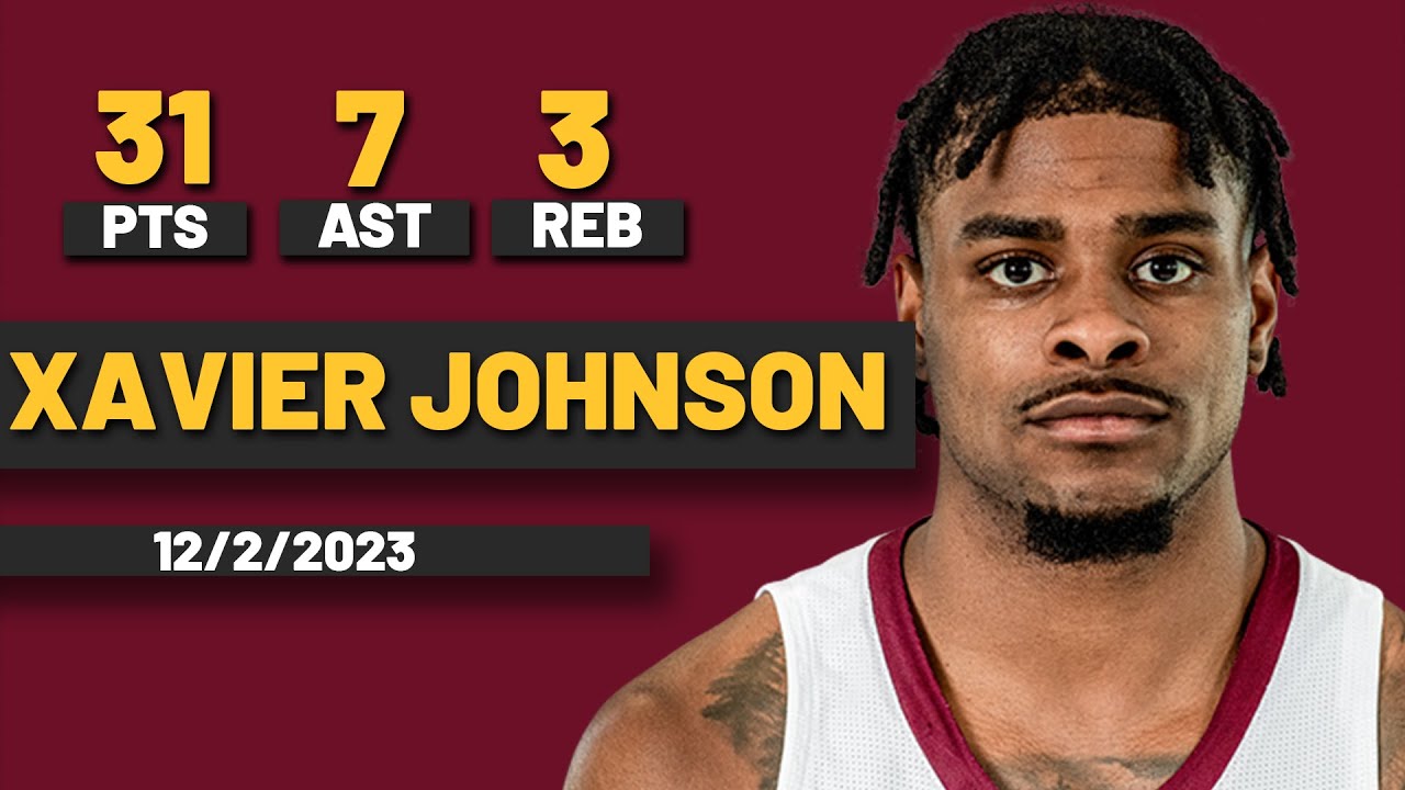 Xavier Johnson Southern Illinois Salukis 31 PTS 7 AST 3 REB vs Saint ...