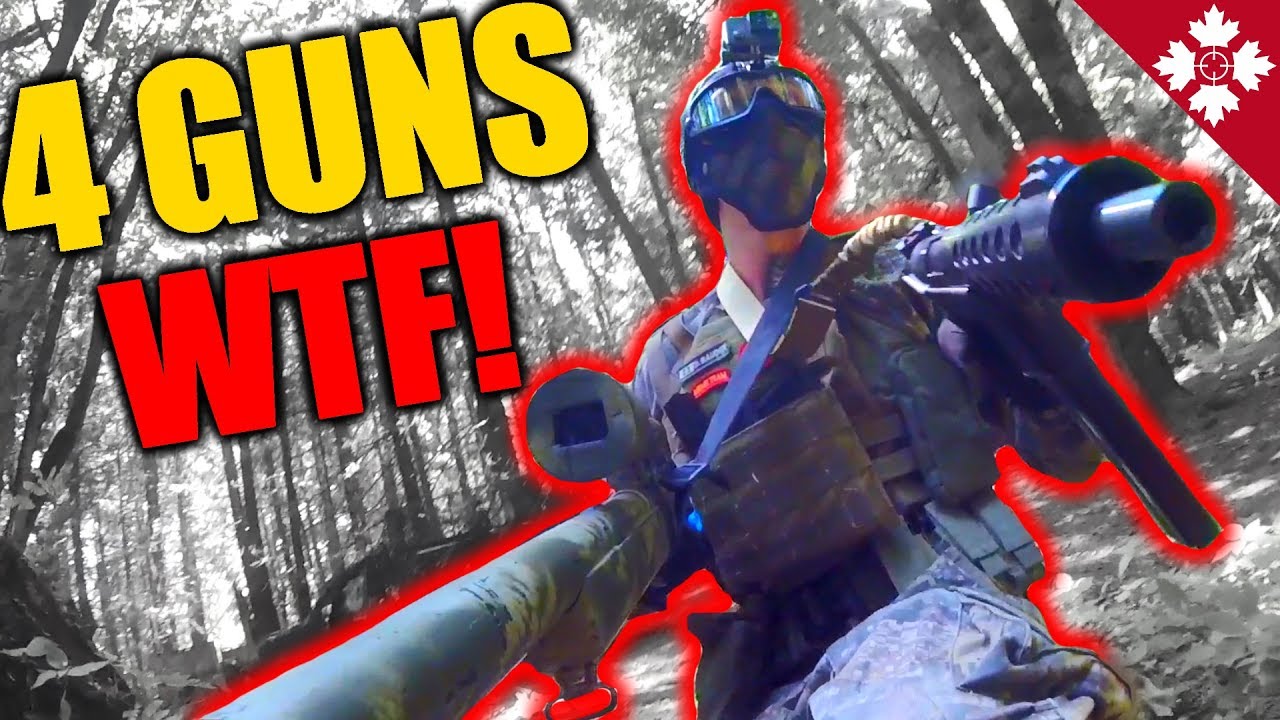 Guy with 4 Guns destroys the other team! - YouTube