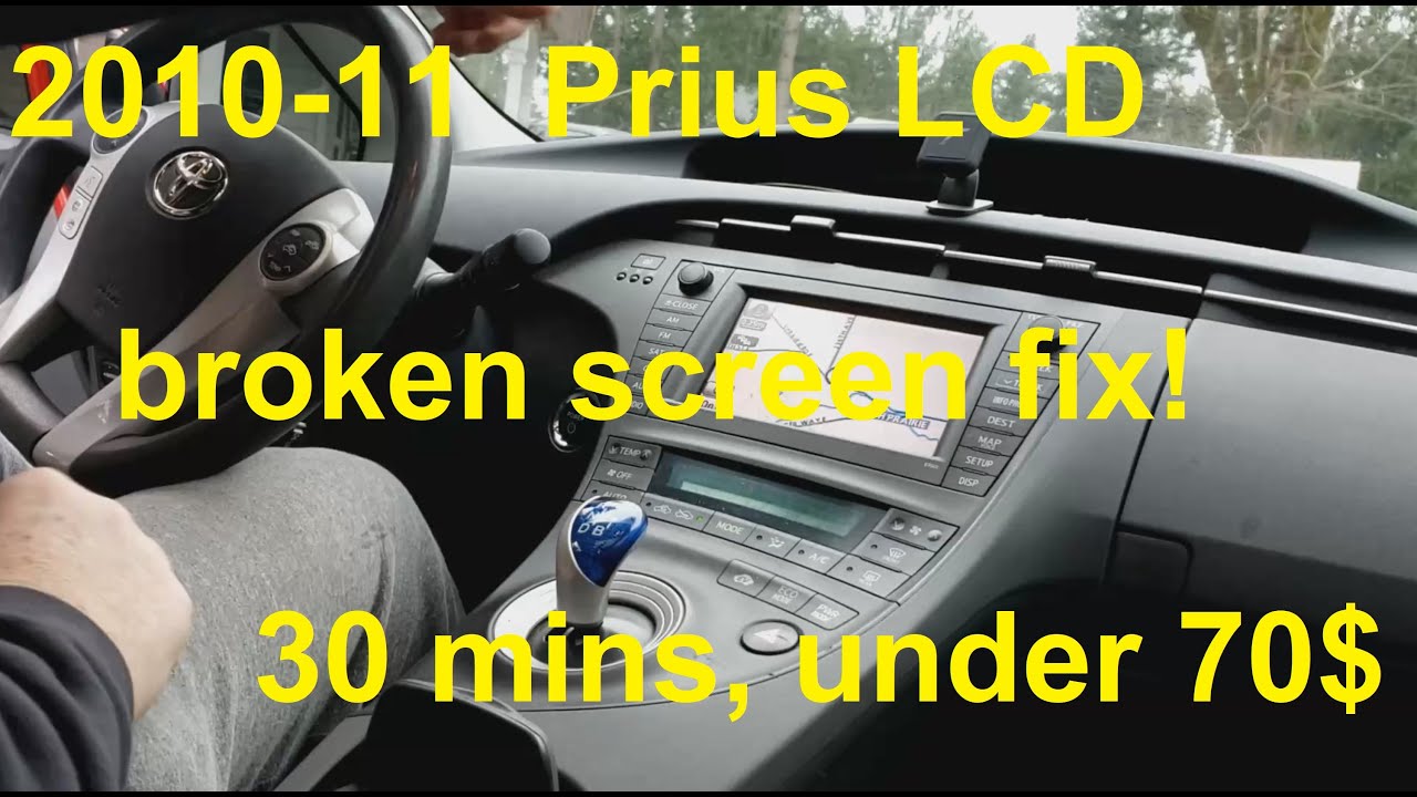 ep77 Bishops Garage - 2010 Prius broken LCD screen easy replace! - YouTube