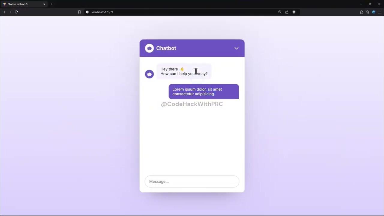 🤖 Build AI Chatbot in React JS & CSS React JS Chatbot Tutorial - YouTube