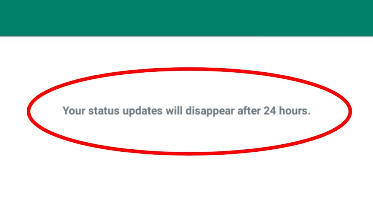 Fix WhatsApp Your status updates will disappear after 24 hours - YouTube