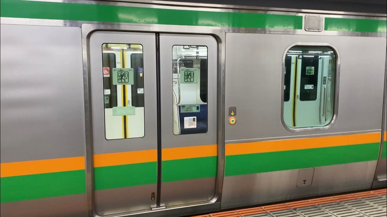 E233系3000番台 半自動ドア - YouTube