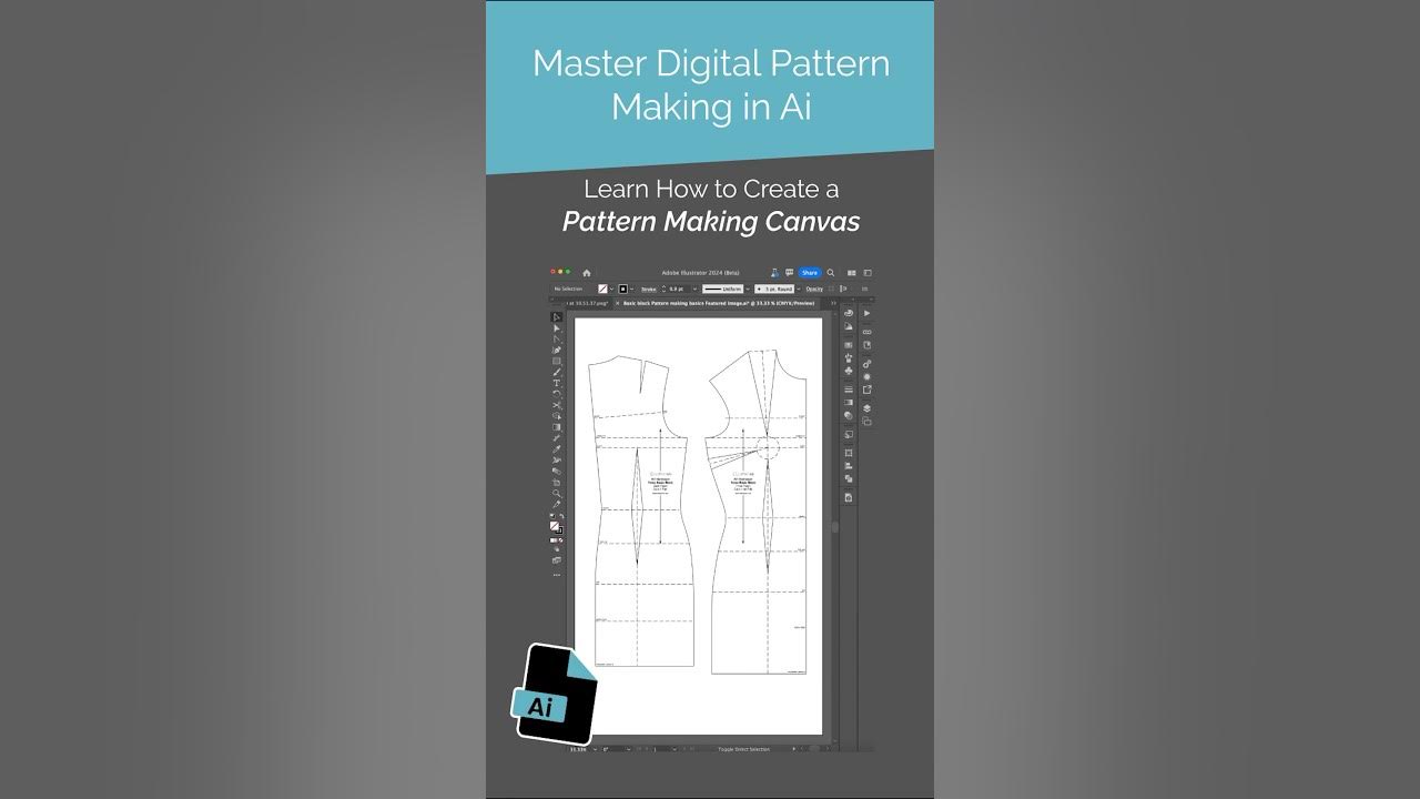 1/49 Create a Pattern Making Space - Digital Pattern Making in Ai # ...