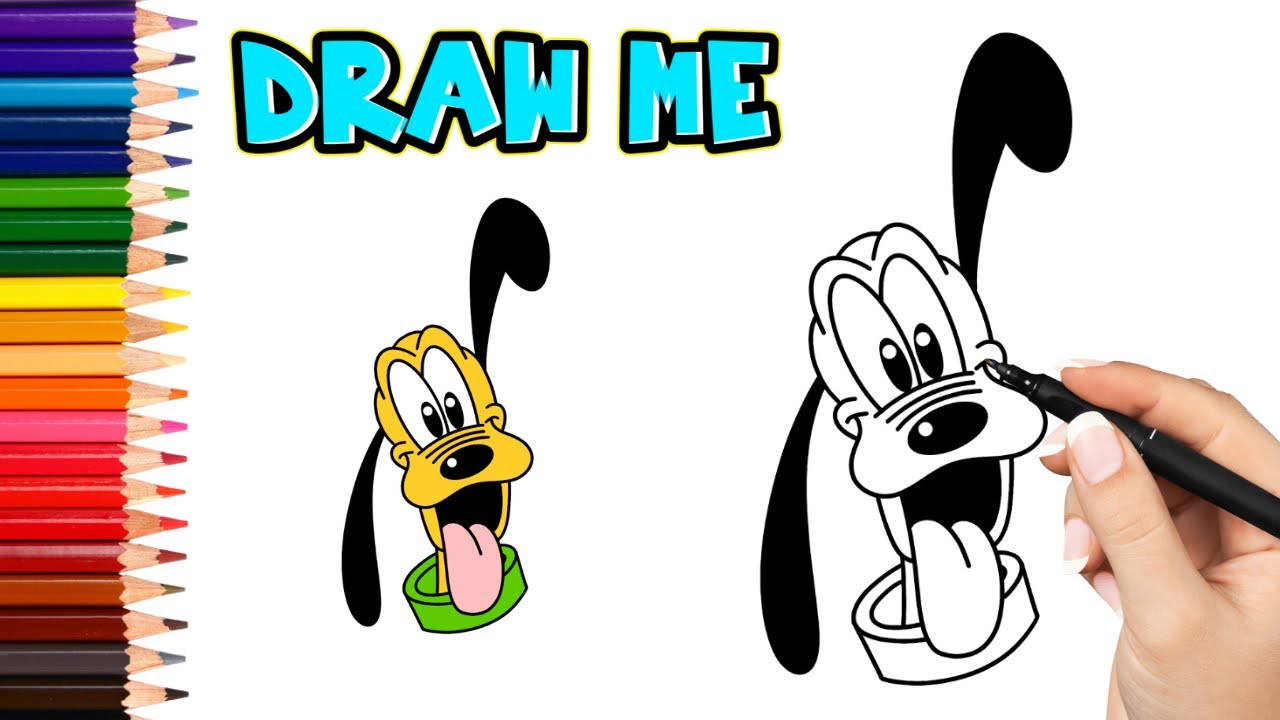 How to draw Pluto Disney - YouTube