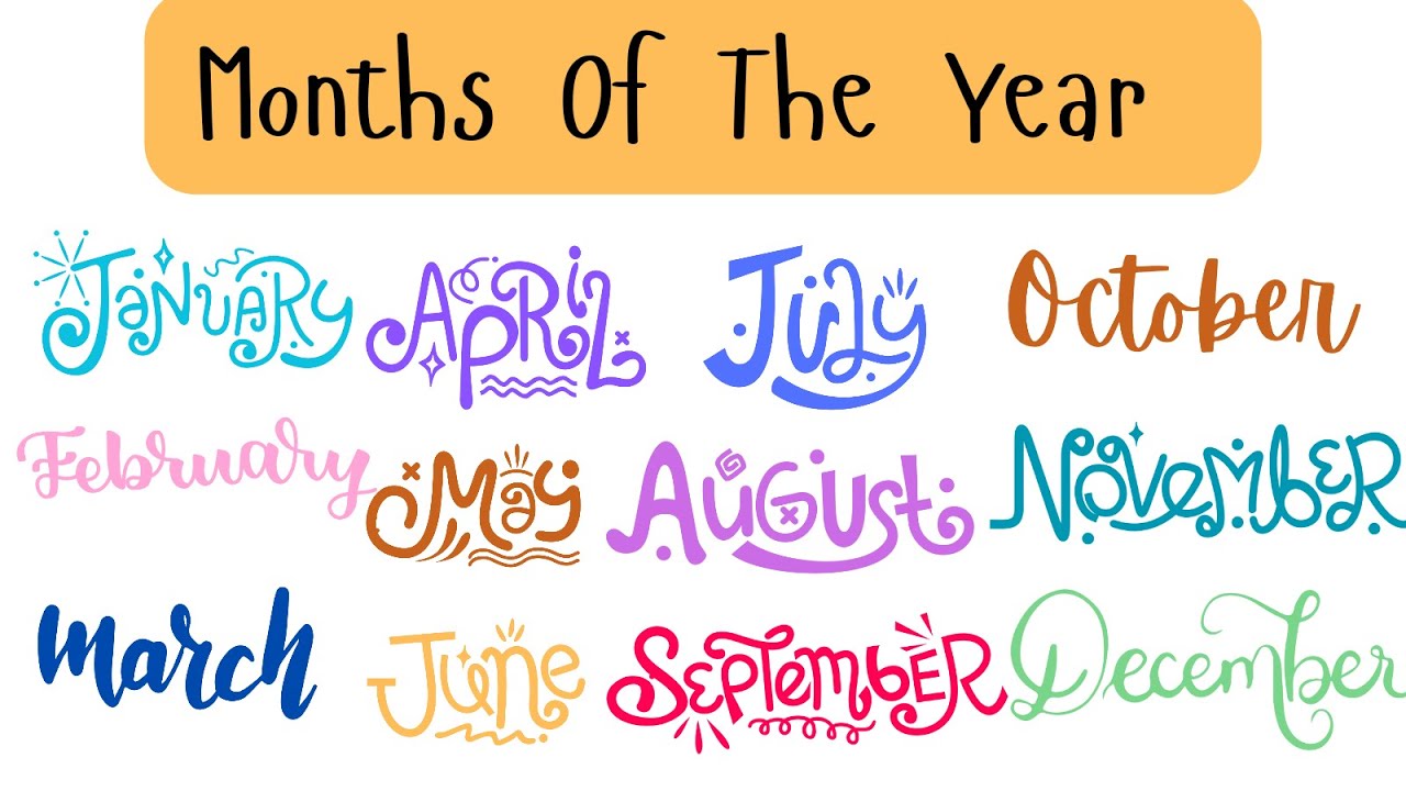 Learn Months Of The Year|| महीनो के नाम अंग्रेज़ी मे।|| Months Name For ...