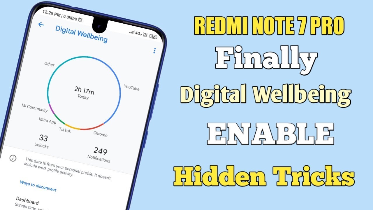 Redmi Note 7 Pro Finally Enable Digital Wellbeing Hidden Tricks - YouTube