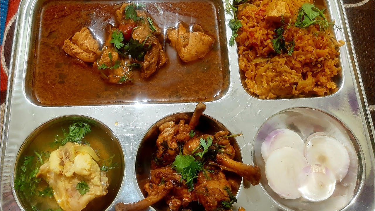chicken thali | चिकन थाळी recipe in marathi recipe | by marathi recipe ...