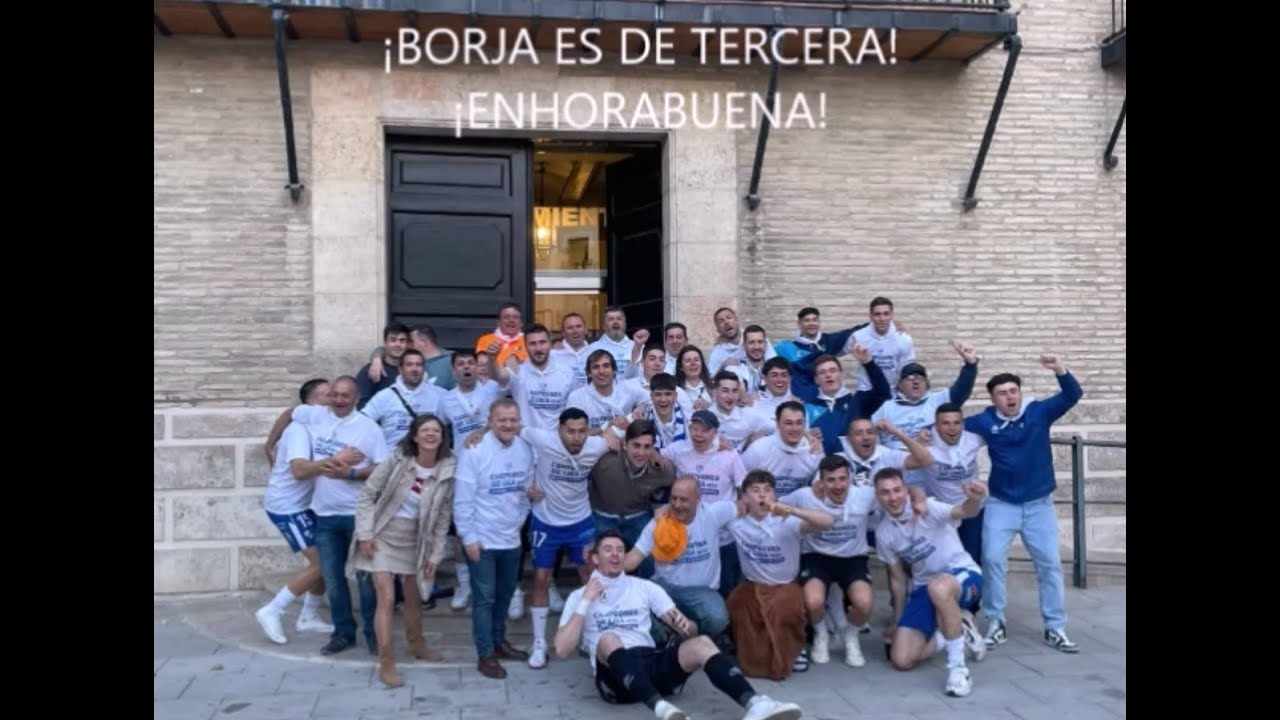 Especial Ascenso de la S.D. Borja a Tercera División. Celebración y declaraciones de ...