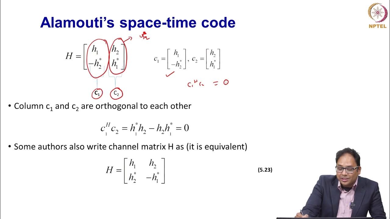 Lecture-23: Alamouti Space Time Block Codes - YouTube