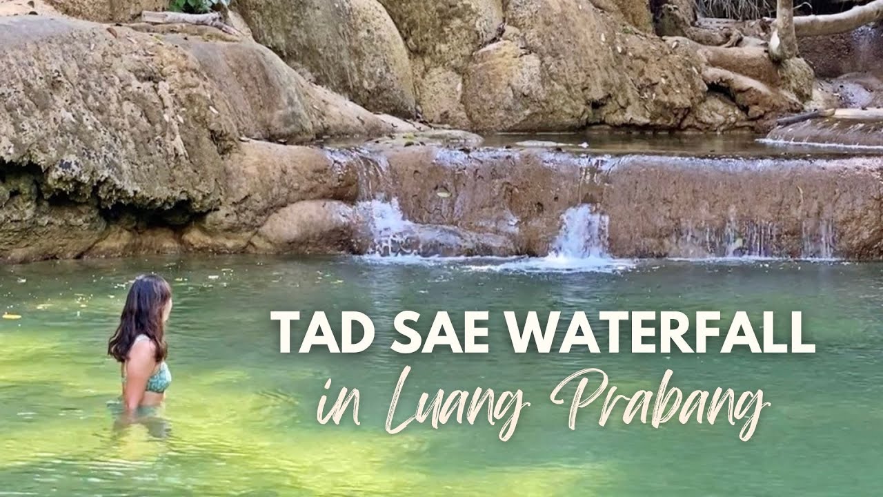 Tad Sae Waterfall in Luang Prabang in Laos - YouTube