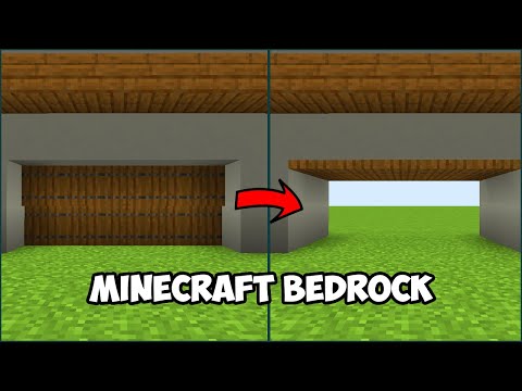 Redstone Builds! - Garage Door (Bedrock) | Minecraft House