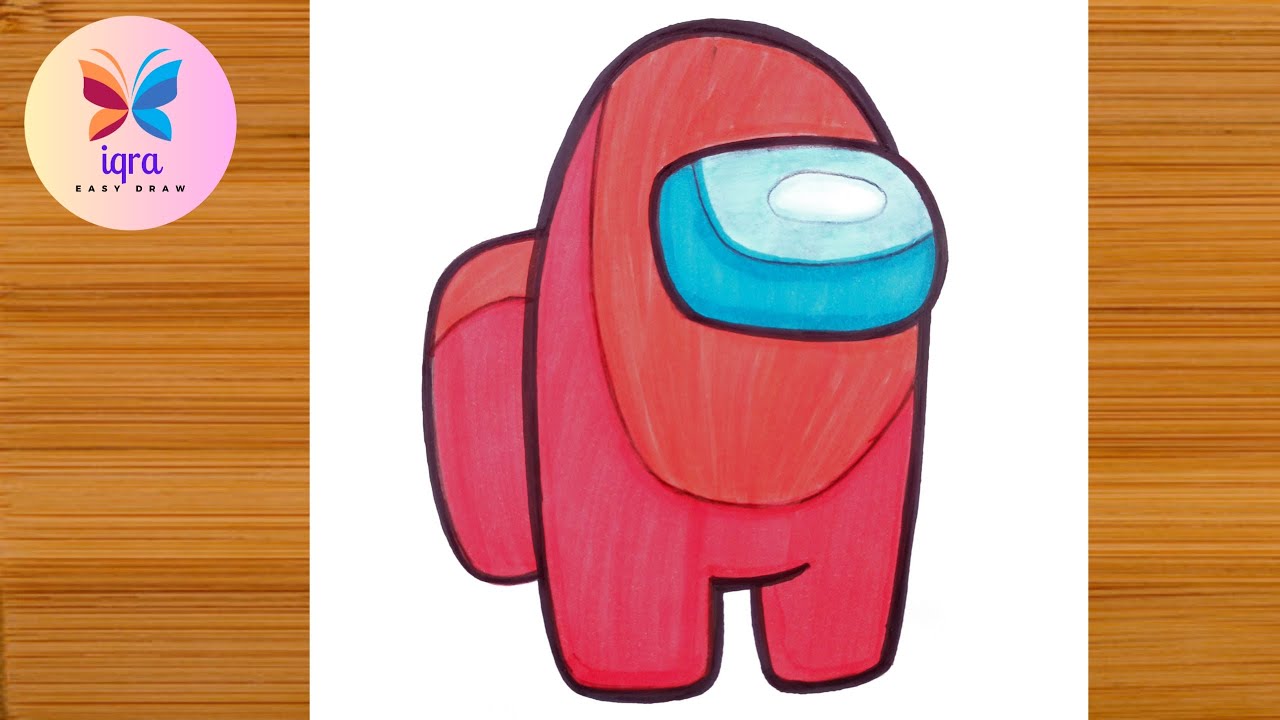 How to Draw Among us Game Character easy || Among us Game Drawing for ...