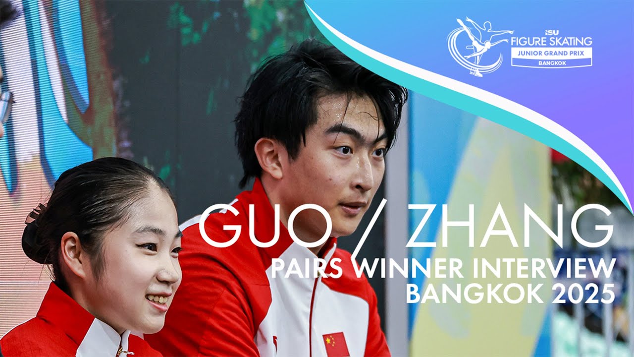 Quad Twist! | Guo / Zhang (CHN) | Pairs Winner Interview | #JGPFigure ...