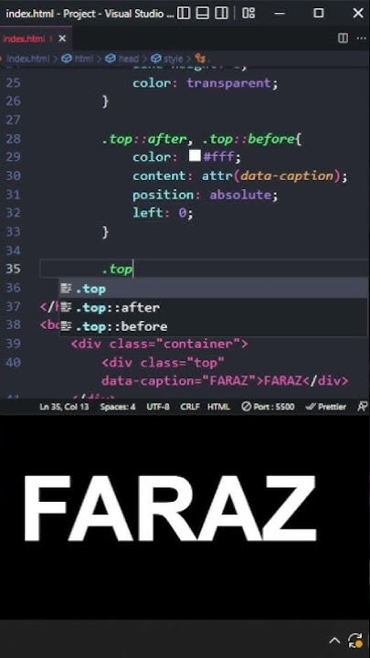 Animated Sliced Text Effect - CSS | CSS Tricks | CodewithFaraz - YouTube