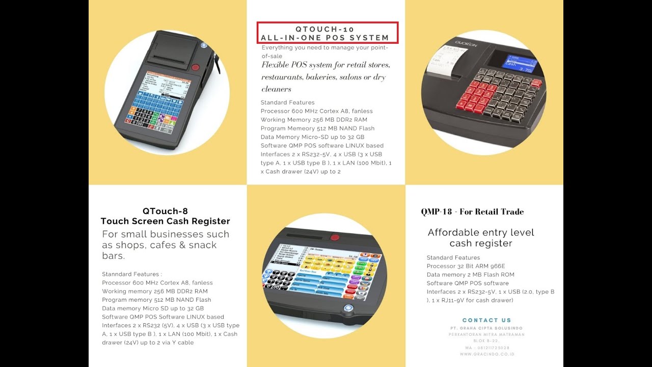 All in One POS System-QTouch 10 - YouTube