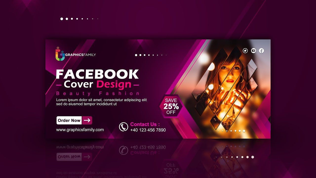 Cosmetics, Fashion & Beauty Facebook Cover Design Adobe Photoshop ...
