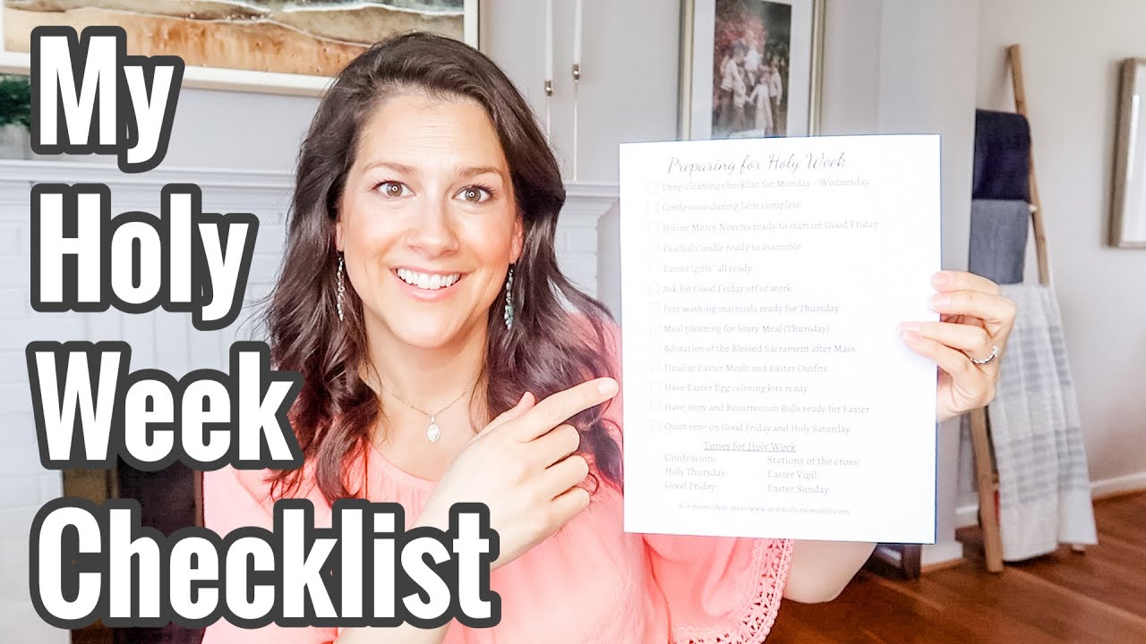 My HOLY WEEK checklist as a Catholic #holyweek - YouTube