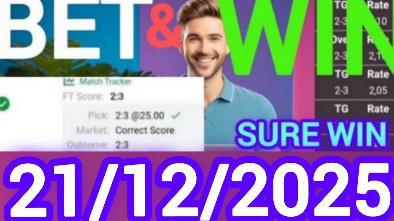 Correct Score Predictions for Today 21/12/2025 | Football predictions ...